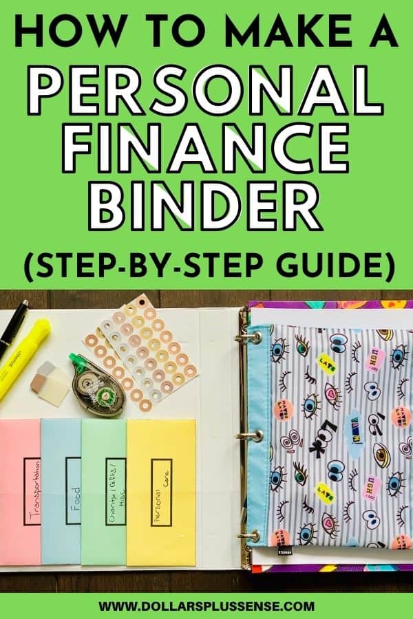 How To Make A Financial Binder: Supplies List - DOLLARS PLUS SENSE