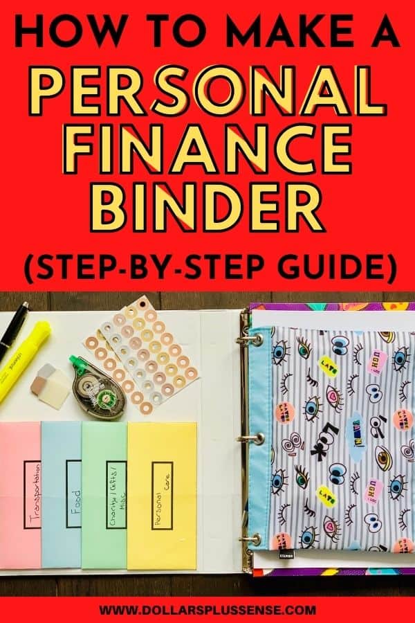 How To Make A Financial Binder: Supplies List - DOLLARS PLUS SENSE