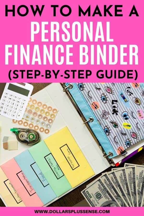 How To Make A Financial Binder: Supplies List - DOLLARS PLUS SENSE