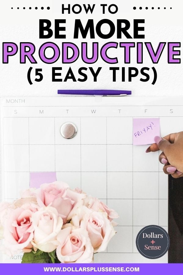 5 Easy Ways To Be More Productive: Financial Goal Planner