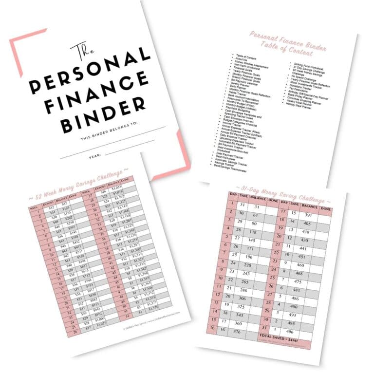 Personal Finance Binder Sale Landing Page – DOLLARS PLUS SENSE