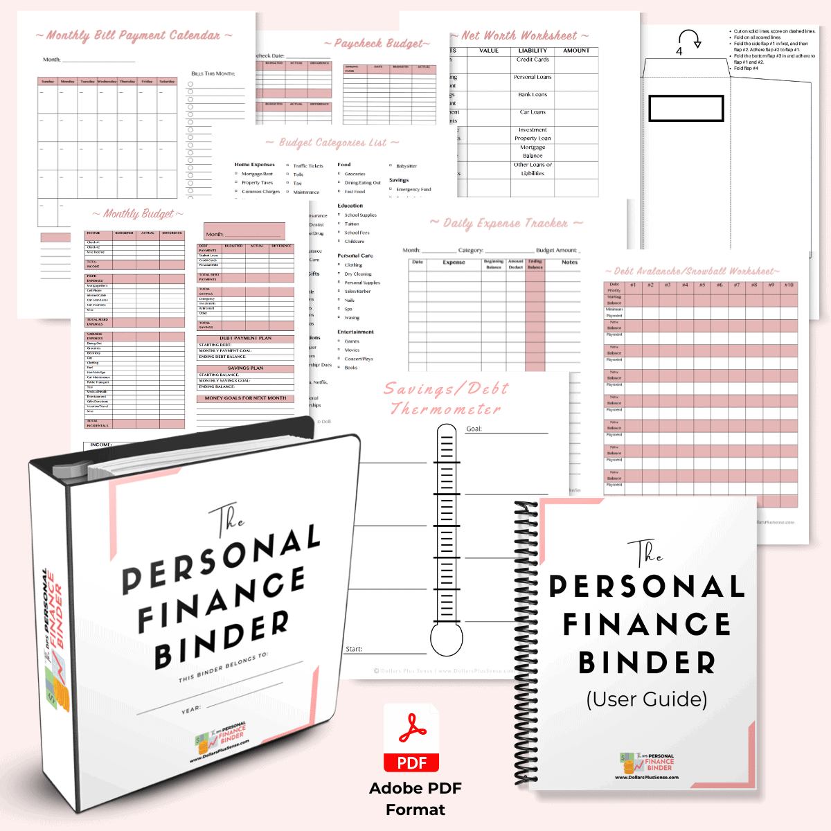 Personal Finance Binder - DOLLARS PLUS SENSE
