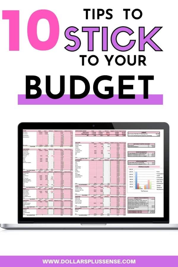 How To Stick To A Budget: 10 Easy Tips - DOLLARS PLUS SENSE