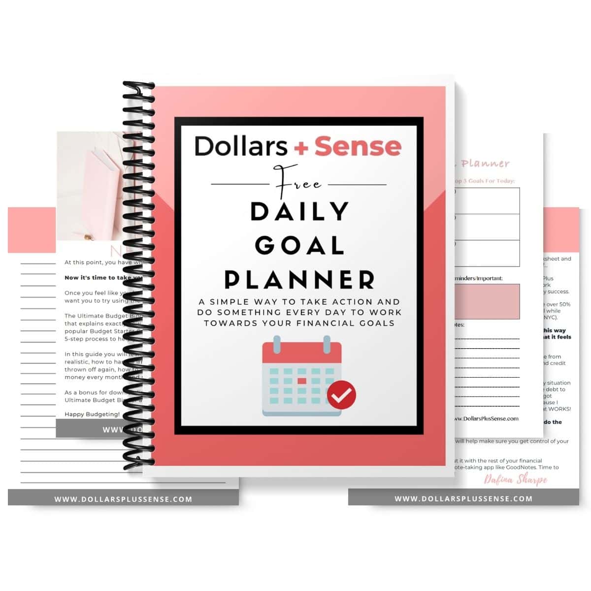 Daily Goal Planner Landing Page - DOLLARS PLUS SENSE