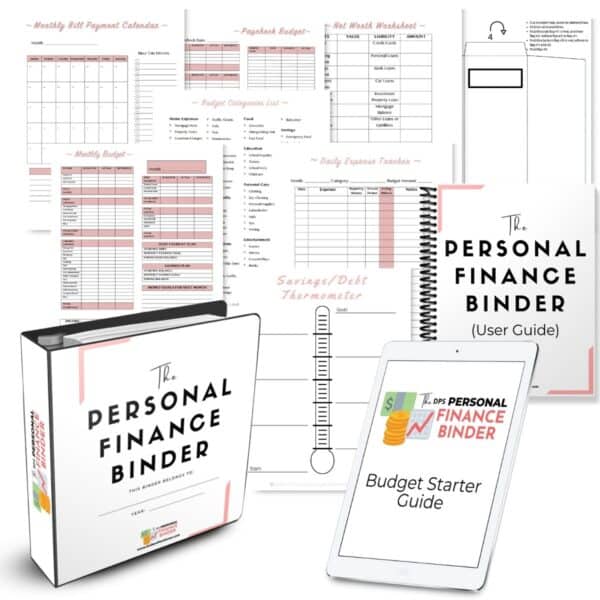 Personal Finance Binder Sale Landing Page - DOLLARS PLUS SENSE