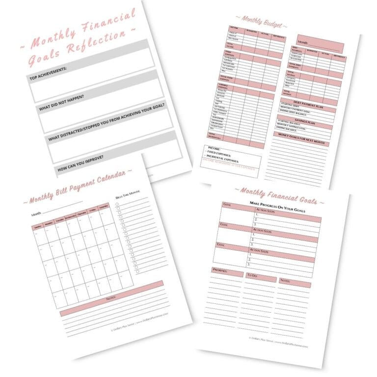 Personal Finance Binder Sale Landing Page – DOLLARS PLUS SENSE